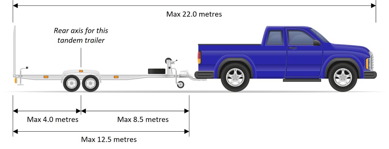What is the maximum allowed length of a light trailer?